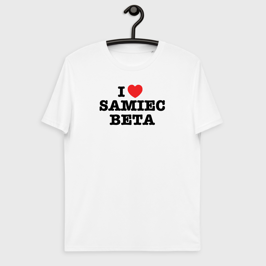 Koszulka biała I Love Samiec Beta – Patronite Sklep